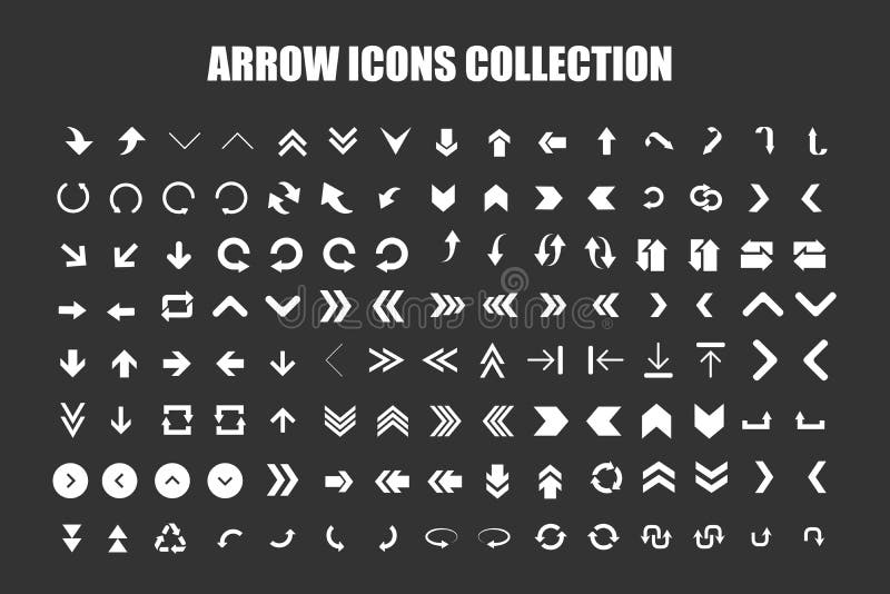 Arrow icons Collection stock vector. Illustration of keypad - 102625937