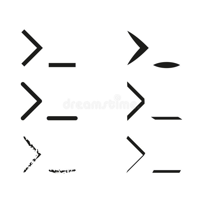 Arrow Icons. Directional Symbol Set. Geometric Shape Collection. Vector ...