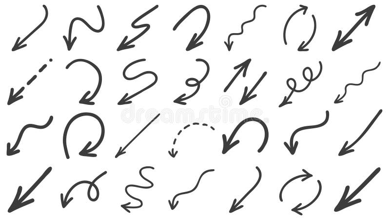 Arrow Icons Set. Arrow Collection. Simple Arrow Big Set Stock Vector ...