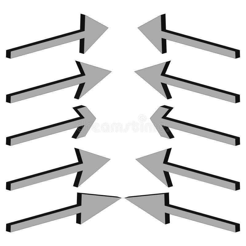 Arrow Icons Set. Directional Pointer Shapes. Vector Arrow Symbols ... Arrow Icons Set. Directional Pointer Shapes. Vector Arrow Symbols ...