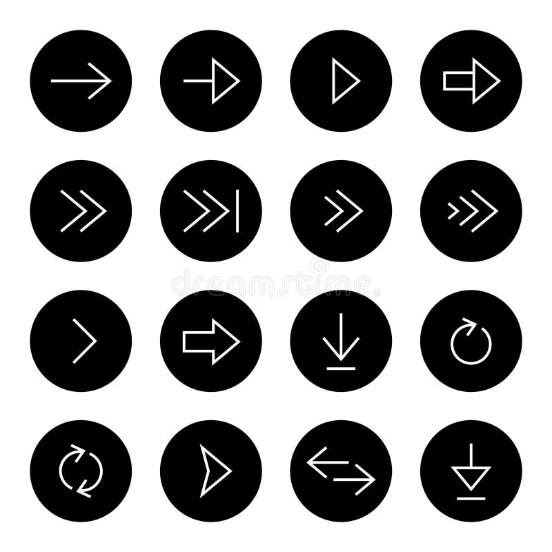 Web arrow icons stock vector. Illustration of icons, flat - 29923381