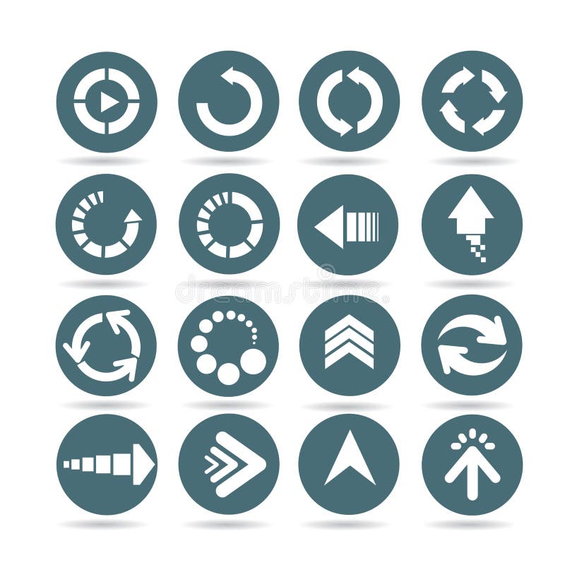 Arrow icons, web buttons stock illustration. Illustration of interface ...