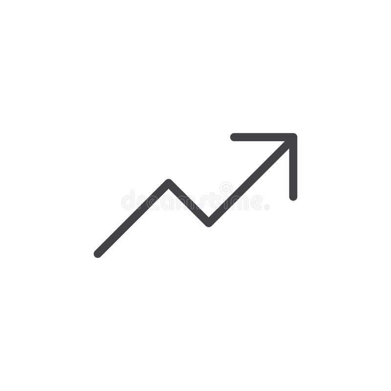 Arrow Increase Icon Thin Outline Art Symbol Stock Vector - Illustration ...