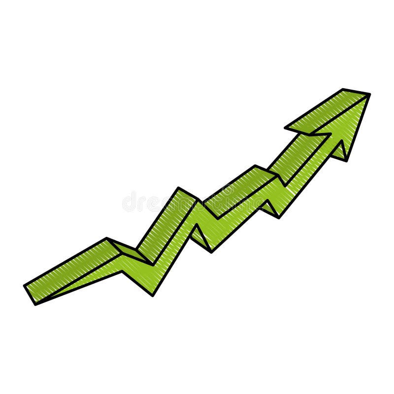 Arrow Increase Isolated Icon Stock Vector - Illustration of report ...