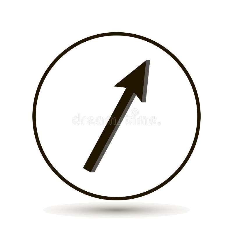 The Arrow Indicates the Direction To the Right of the Top Stock Vector ...