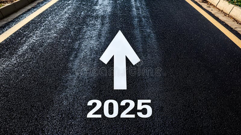 Arrow Indicating the Future Direction To 2025 Stock Illustration ...