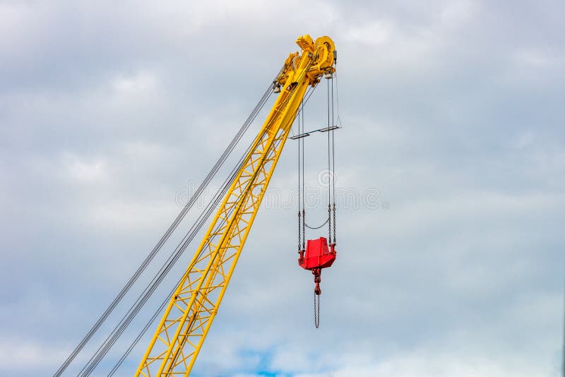 Arrow of an Industrial Crane Against the Sky Stock Image - Image of ...