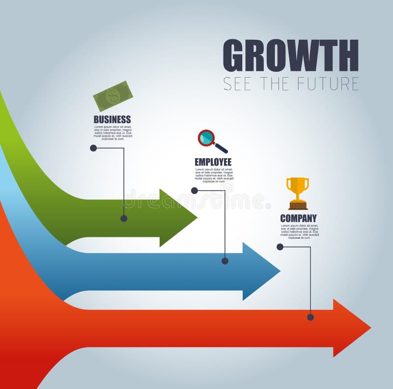 Arrow Infographic Growth See the Future Stock Illustration ...