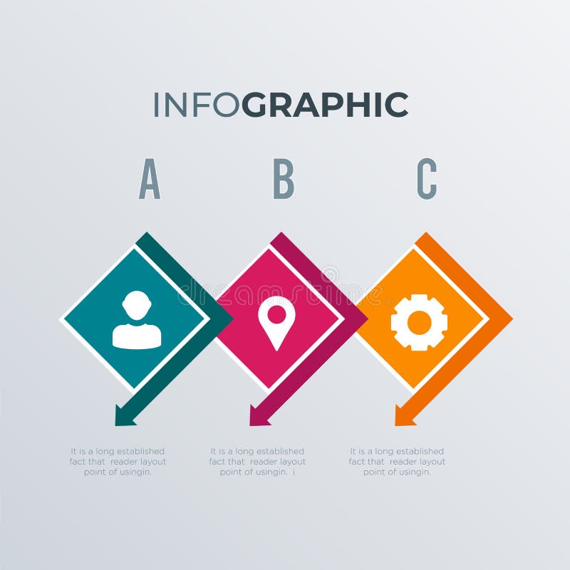 Arrow Infographic Template Design with Icons. Business Concept ...