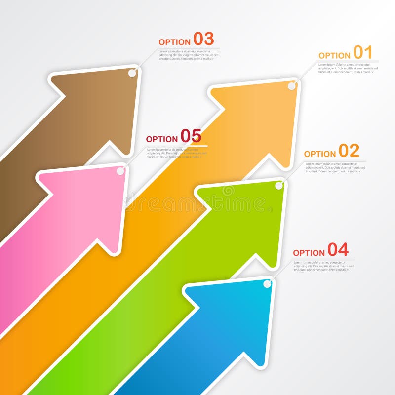 Arrow Infographic, Vector Work Stock Vector - Illustration of ...