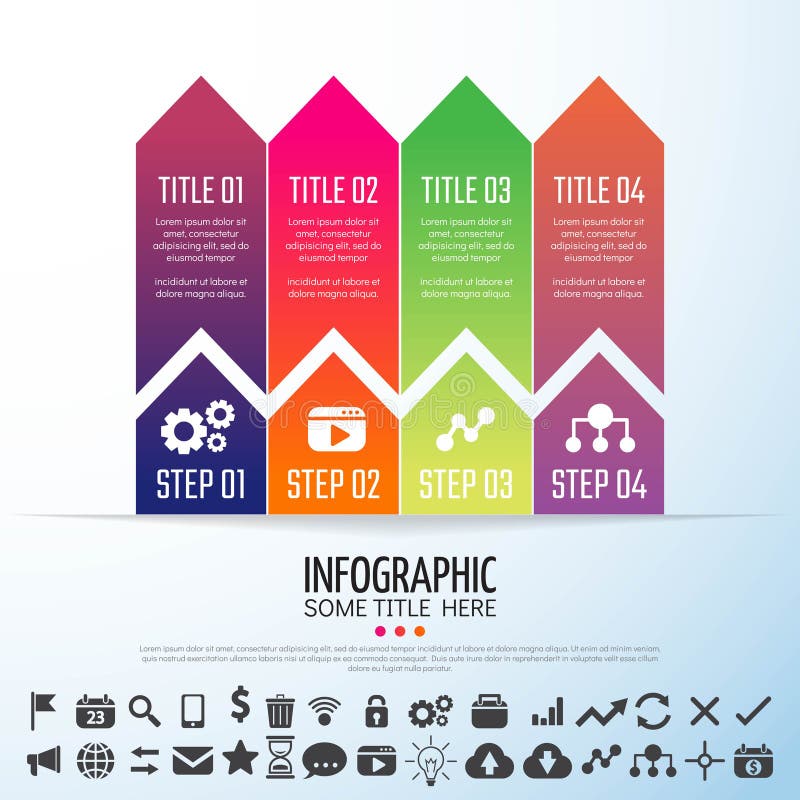 Arrow Infographics Design Template Stock Vector - Illustration of ...