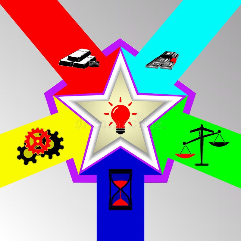 Arrow Infographics Stage Star Stock Vector - Illustration of number ...