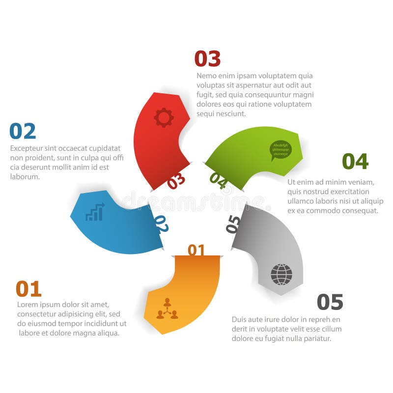 Arrow Infographics Template Stock Vector - Illustration of line ...