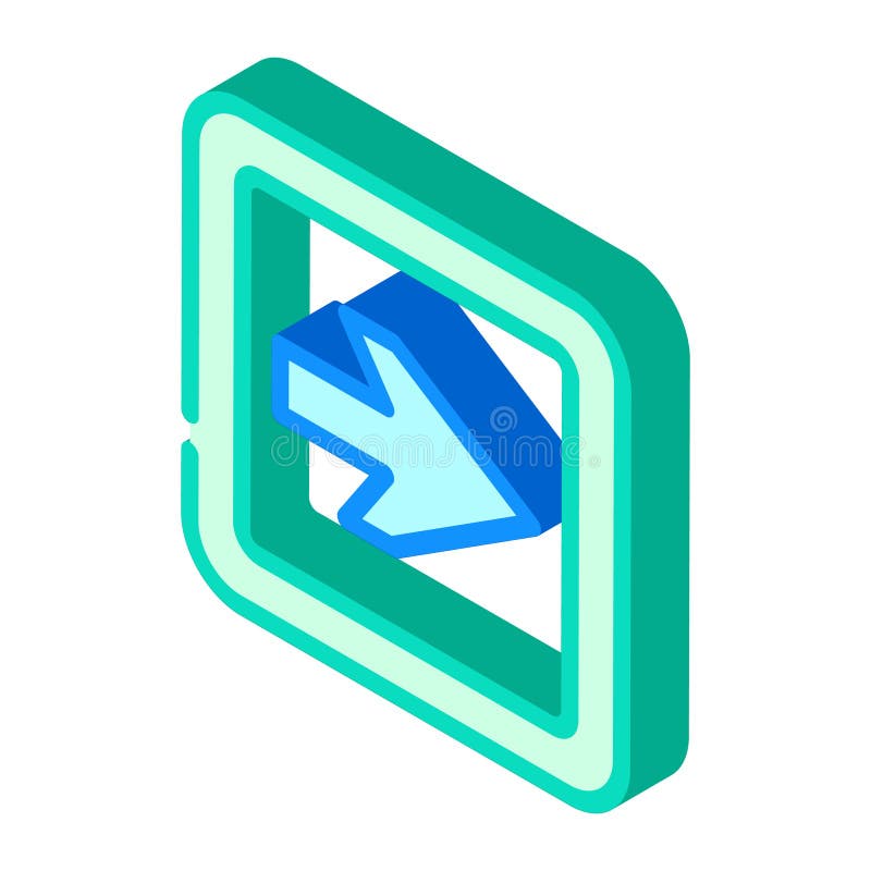 Arrow Information Isometric Icon Vector Illustration Stock Vector ...