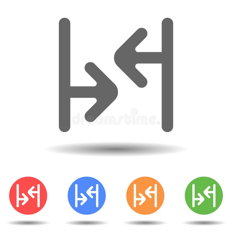 Arrow Inside Icon Vector Logo with Isolated Background Stock Vector ...