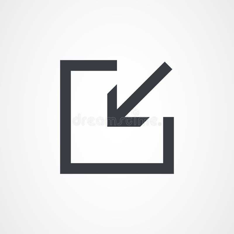 Arrow Inside Square, Arrow Icon Stock Illustration - Illustration of ...