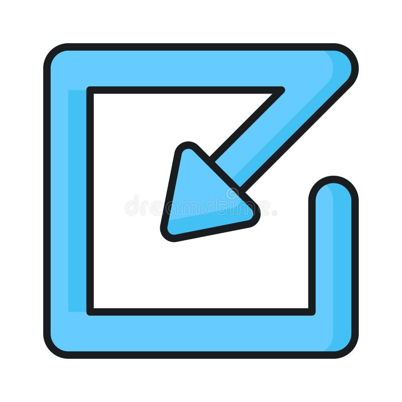 Arrow Inside Square Vector Design, Arrow Icon in Modern Style Stock ...