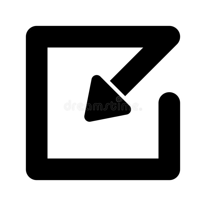 Arrow Inside Square Vector Design, Arrow Icon in Modern Style Stock ...