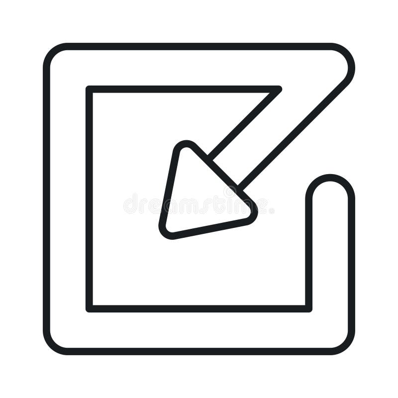 Arrow Inside Square Vector Design, Arrow Icon in Modern Style Stock ...