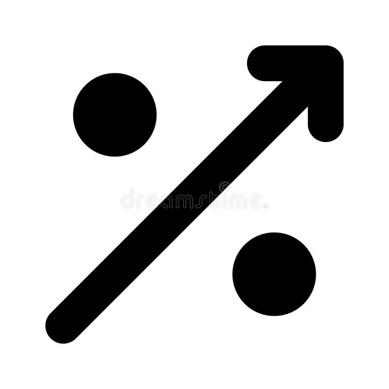 Arrow, Interest Rate, Percentage Icon Design Stock Vector ...