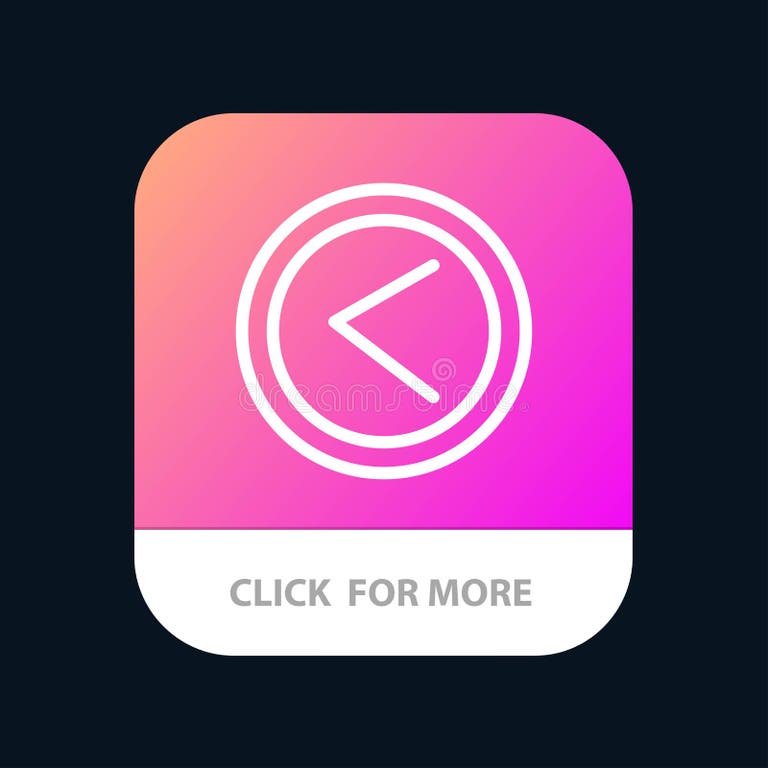 Arrow, Interface, Left, User Mobile App Button. Android and IOS Line Version Stock Vector ...