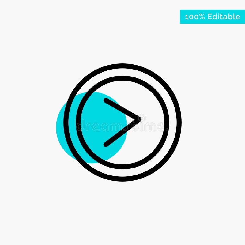 Arrow, Interface, Right, User Turquoise Highlight Circle Point Vector ...
