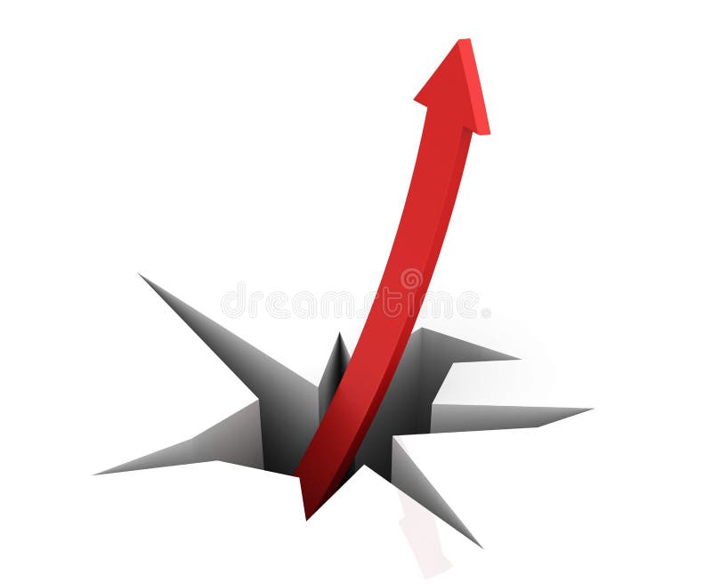 Arrow jumping over hurdles stock illustration. Illustration of abstract ...