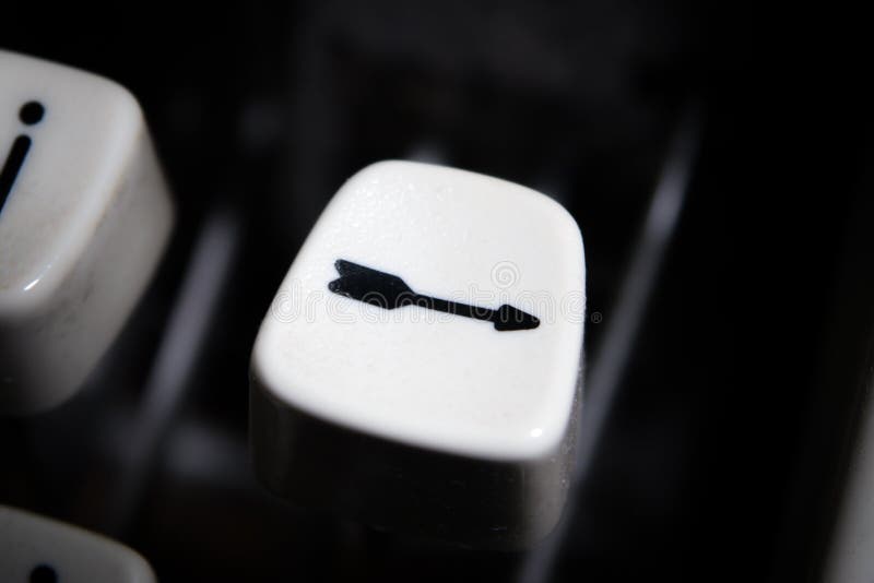 Arrow Key on Vintage Typewriter Stock Image - Image of mechanical ...