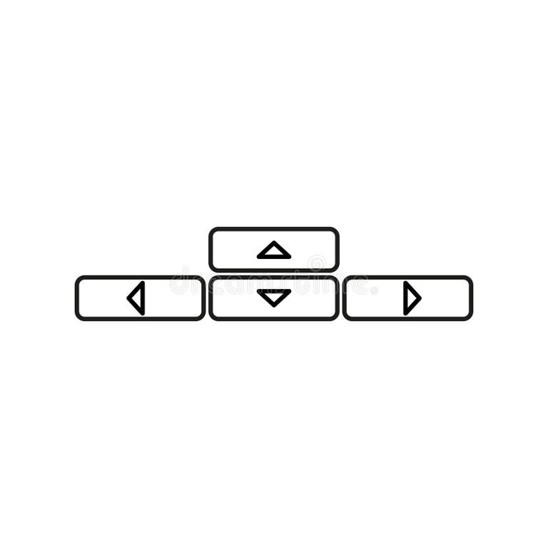 Arrow Keys Icon. Keyboard Navigation Symbol. Simple Control Shape ...