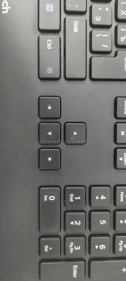 Arrow keys on keyboard stock photo. Image of closeup - 225682722