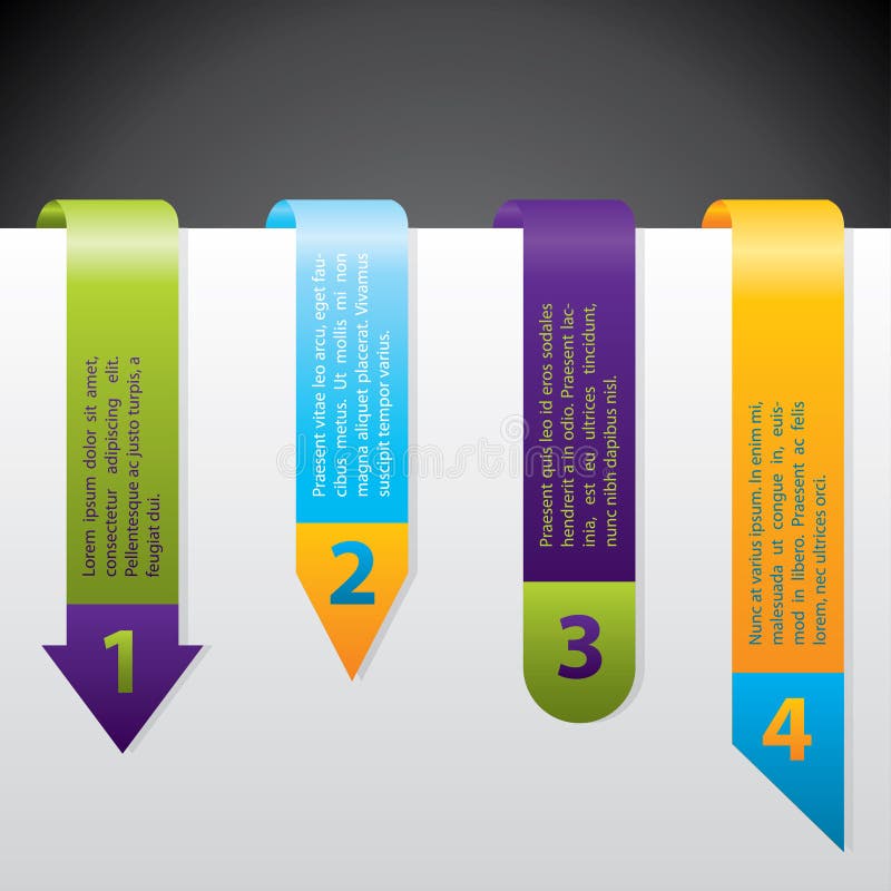 Arrow labels with grades stock vector. Illustration of sign - 24693186