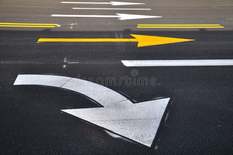 Arrow lane marks. stock image. Image of arrow, stripe - 18653309