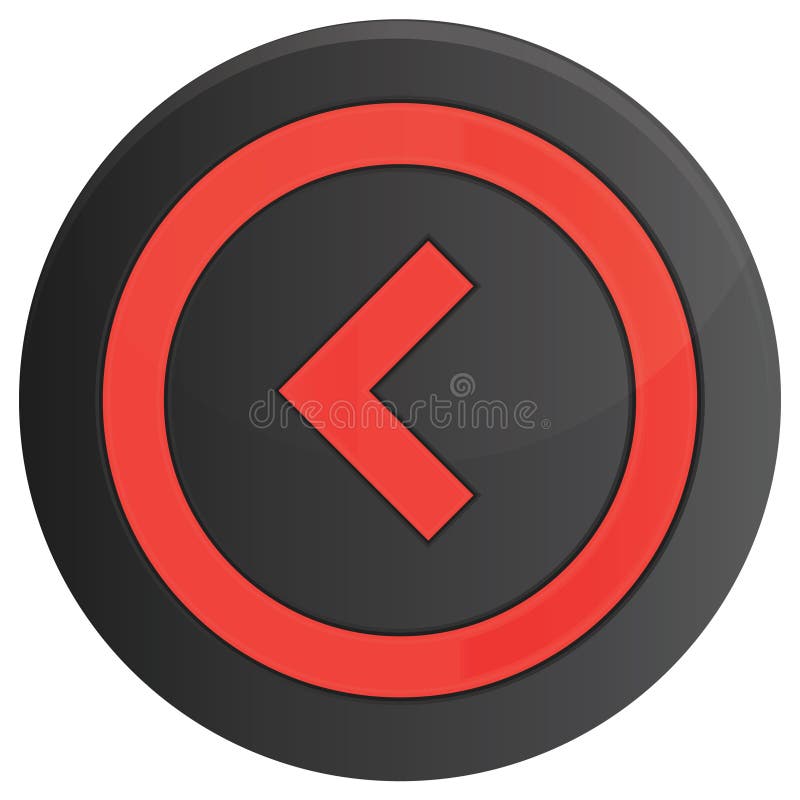 Arrow Left Button. Vector Illustration Decorative Design Stock Vector ...