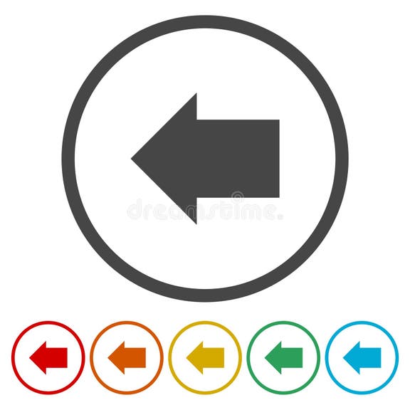 Arrow left icon stock vector. Illustration of pionter - 129891365