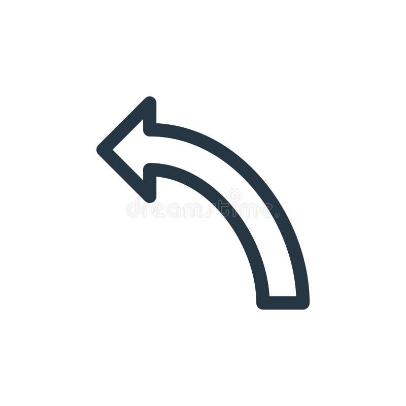 Arrow Left Icon Vector from Basic Ui Concept. Thin Line Illustration of ...