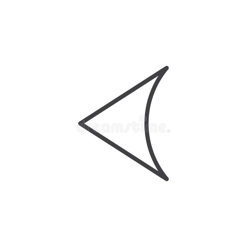 Arrow left line icon stock vector. Illustration of icon - 136562879