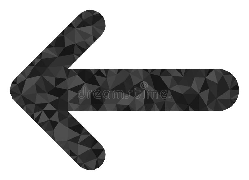 Arrow Left Lowpoly Icon stock vector. Illustration of mesh - 220718767