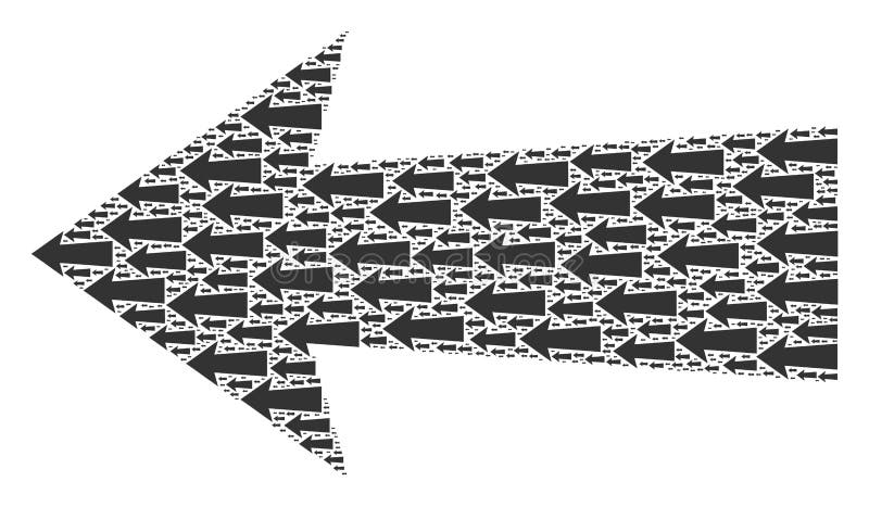 Arrow Left Recursive Composition of Itself Items Stock Vector ...