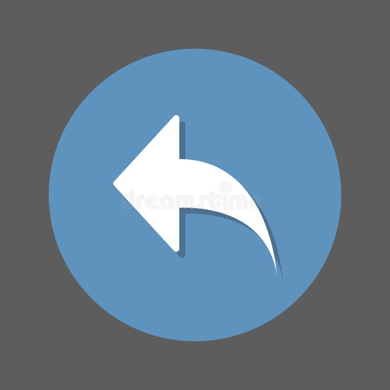 Arrow Left, Reply Flat Icon. Round Colorful Button, Circular Vector ...