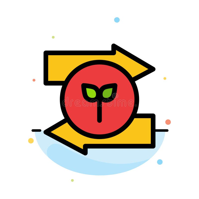 Arrow, Left, Right, Green Eco Abstract Flat Color Icon Template Stock ...