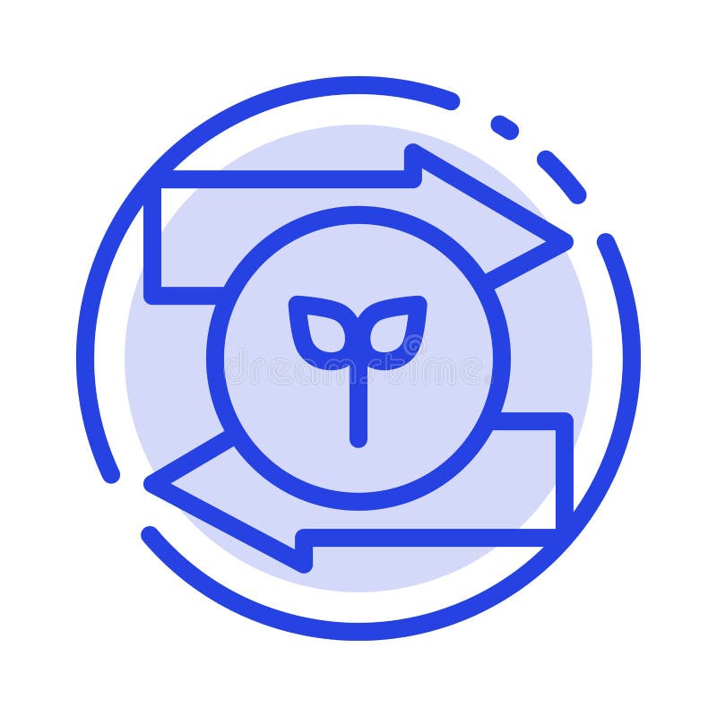 Arrow, Left, Right, Green Eco Blue Dotted Line Line Icon Stock Vector ...