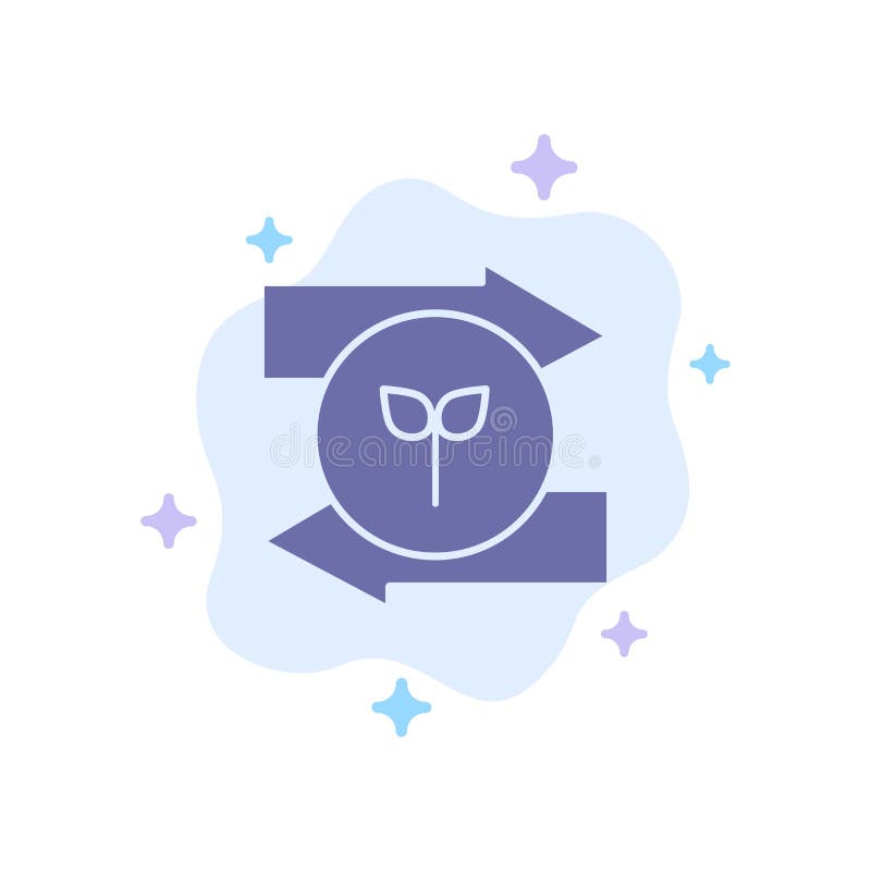 Arrow, Left, Right, Green Eco Blue Icon on Abstract Cloud Background ...