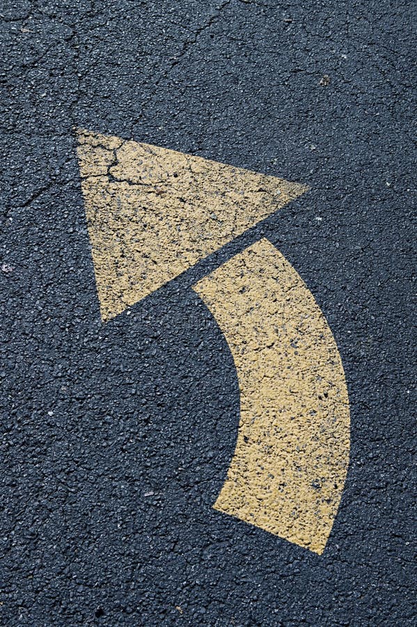 Arrow left turn sign stock image. Image of sign, driveway - 32412703