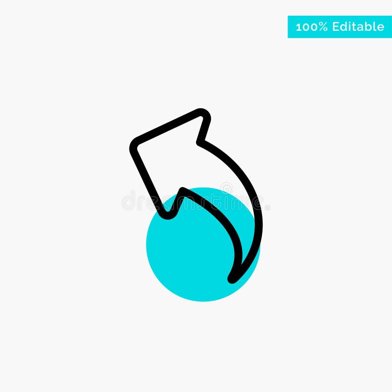 Arrow, Left, Up, Arrows Turquoise Highlight Circle Point Vector Icon ...