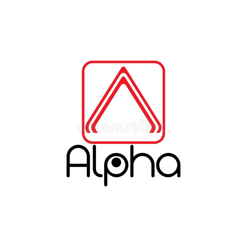 Alpha Logo with Human Vector Illustration Stock Vector - Illustration ...