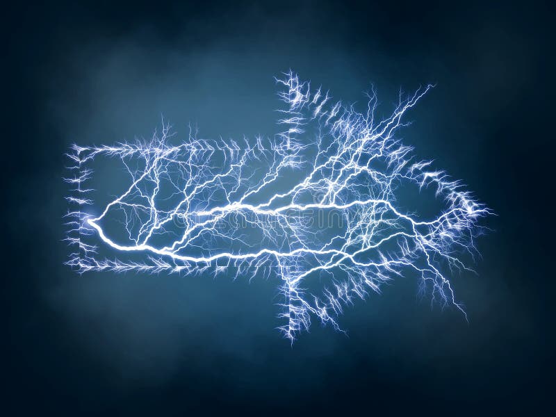 Arrow of a lightning stock illustration. Illustration of danger - 12830965