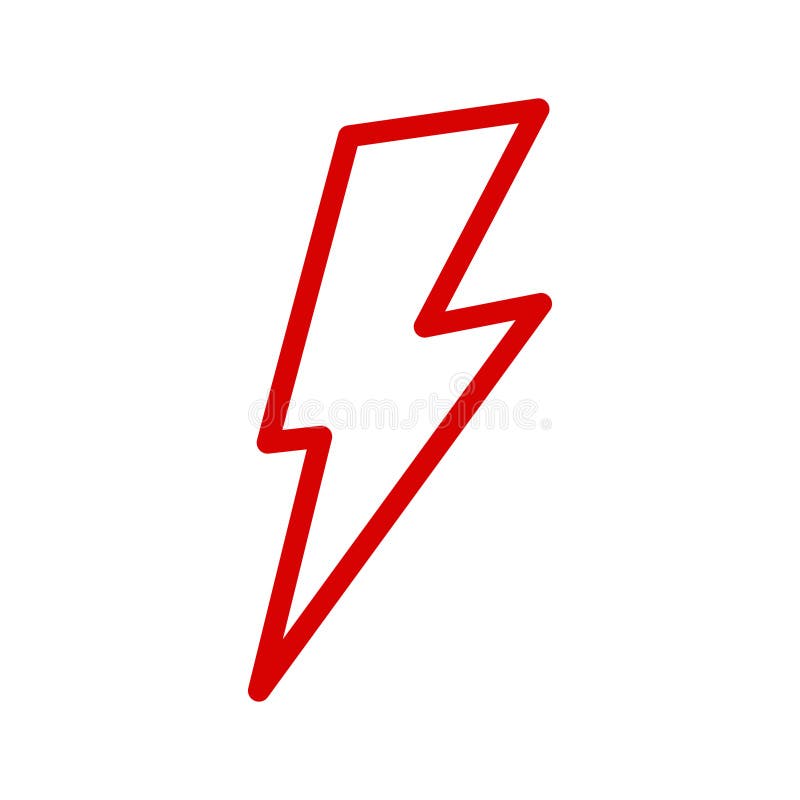 Arrow lightning icon stock vector. Illustration of electricity - 304193075