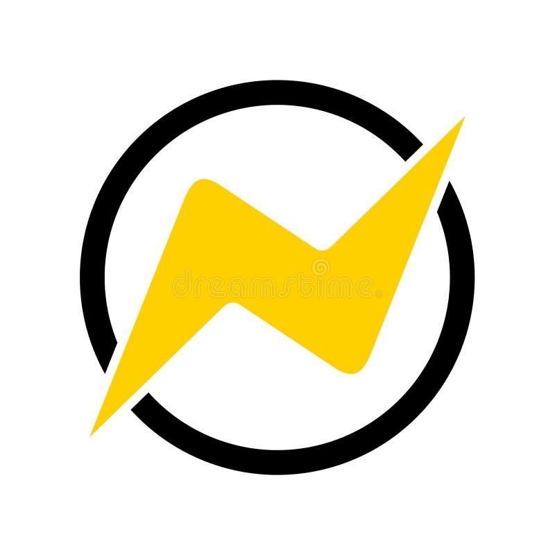 Arrow lightning icon stock vector. Illustration of sign - 306275599