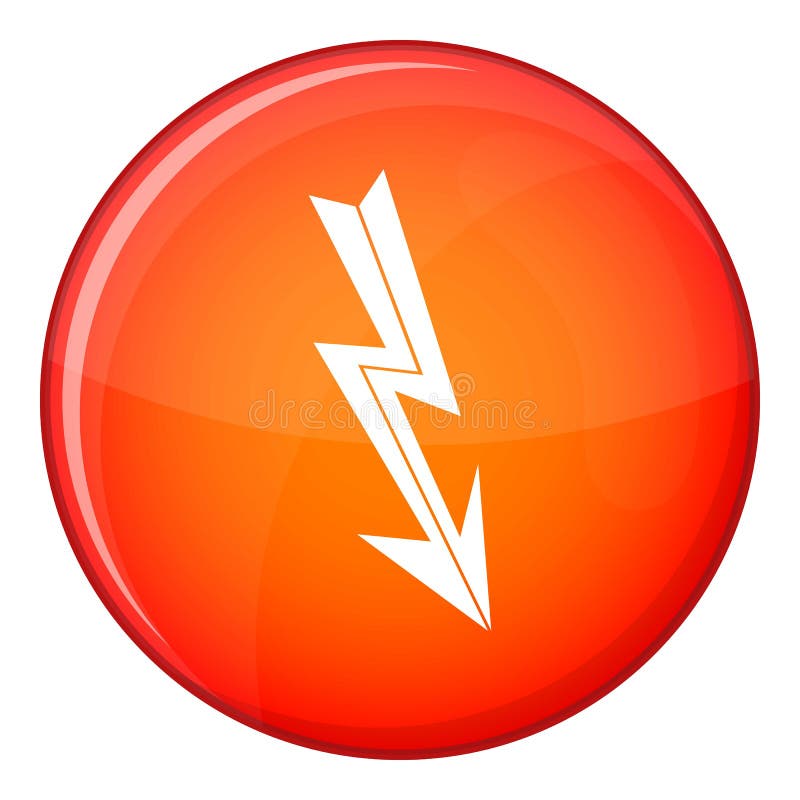 Lightning Arrow Icon, Flat Style Stock Vector - Illustration of ...