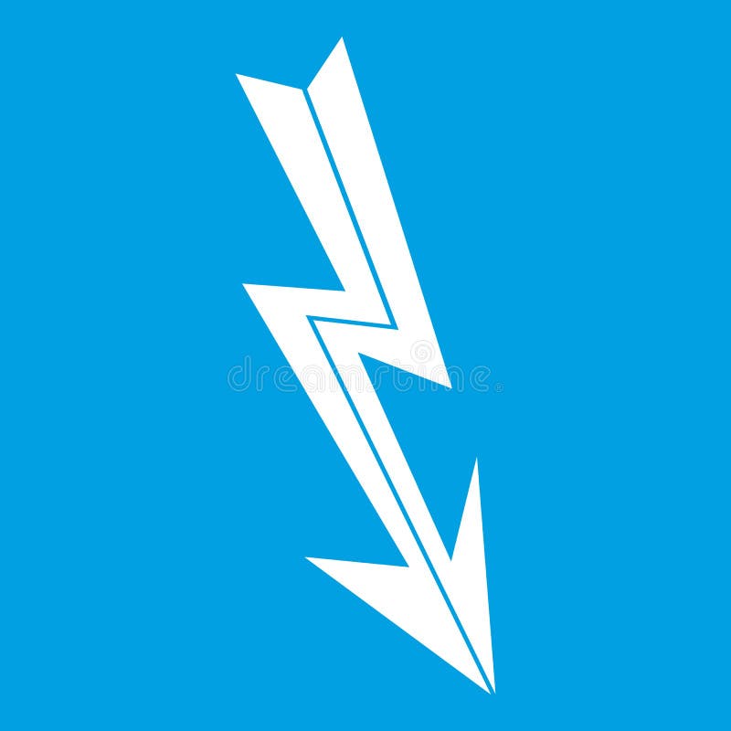 Lightning Arrow Icon, Flat Style Stock Vector - Illustration of ...